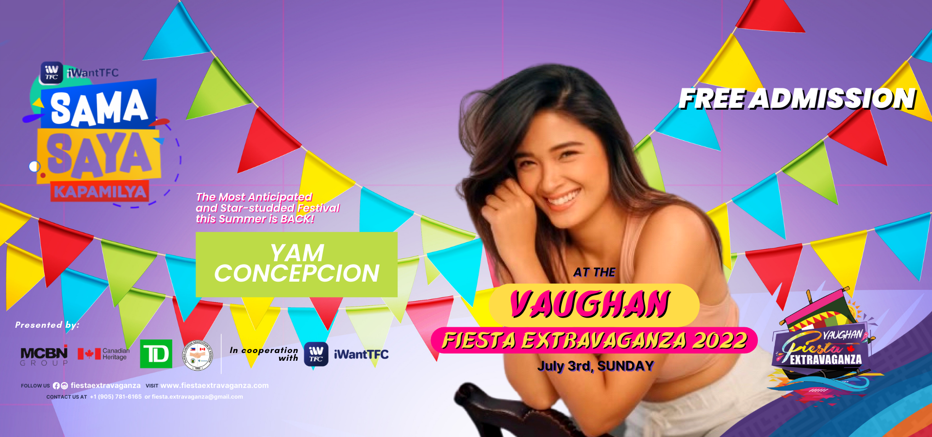 Meet our Special Guest for Vaughan: Yam Concepcion - Fiesta Extravaganza